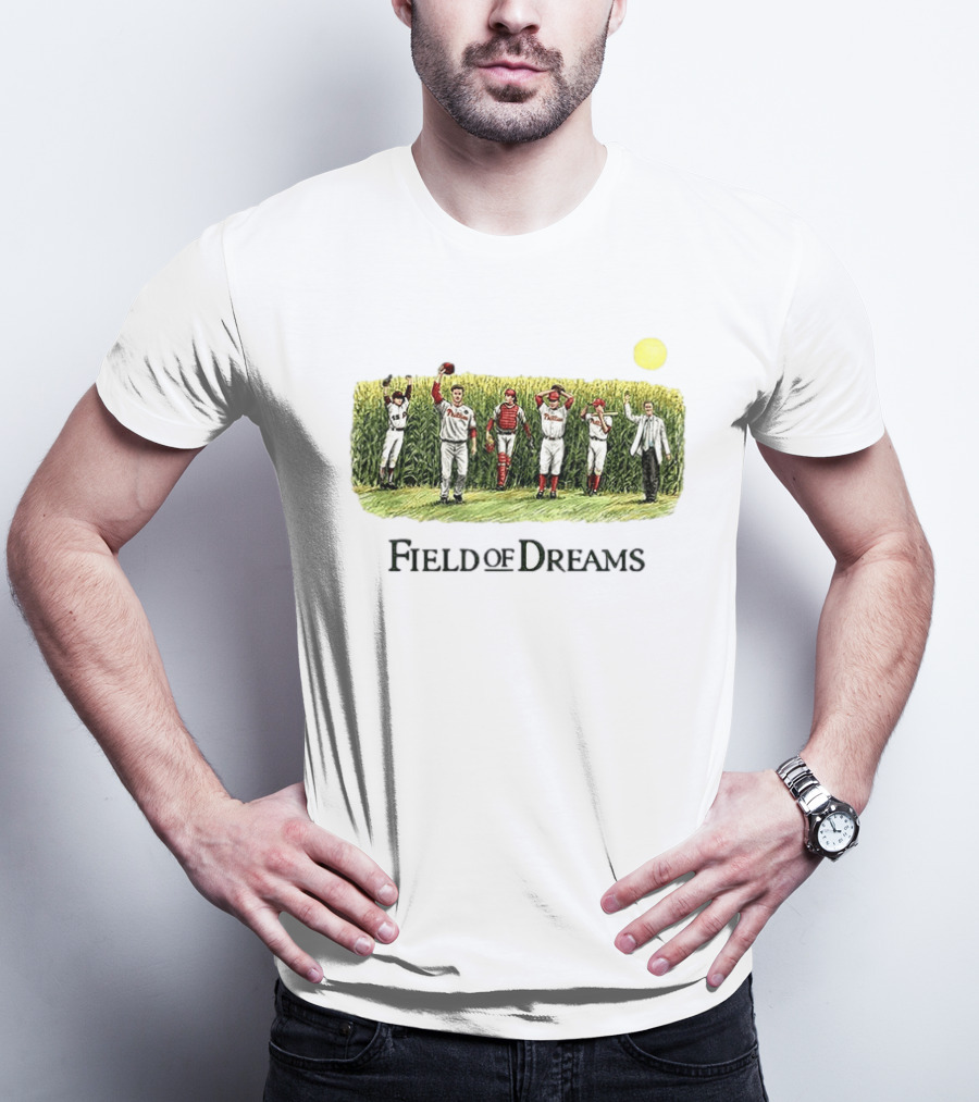 Philadelphia Phillies Baseball Go Phils Field Of Dreams Cornfield Players Scene T-Shirt