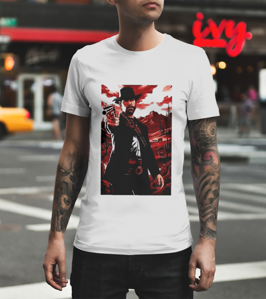 Red Dead Redemption 2 Cowboy Illustration Best Game Ever Made T-Shirt