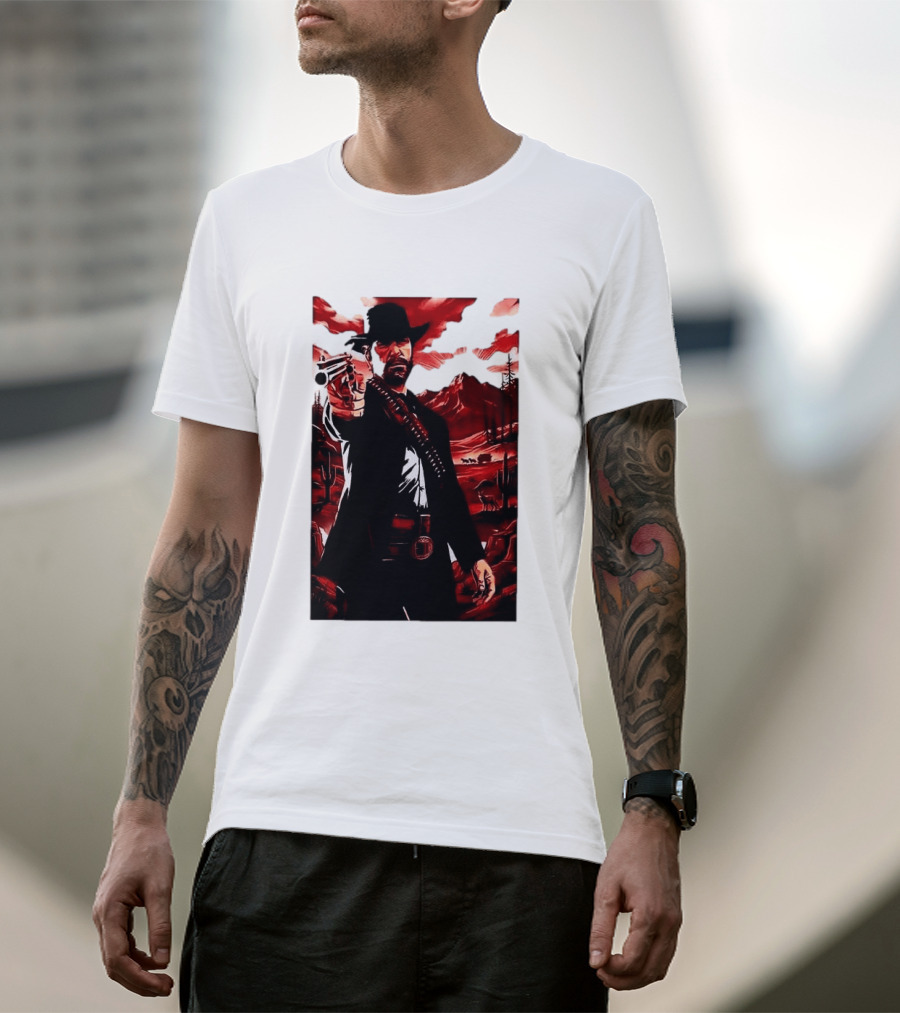 Red Dead Redemption 2 Cowboy Illustration Best Game Ever Made T-Shirt