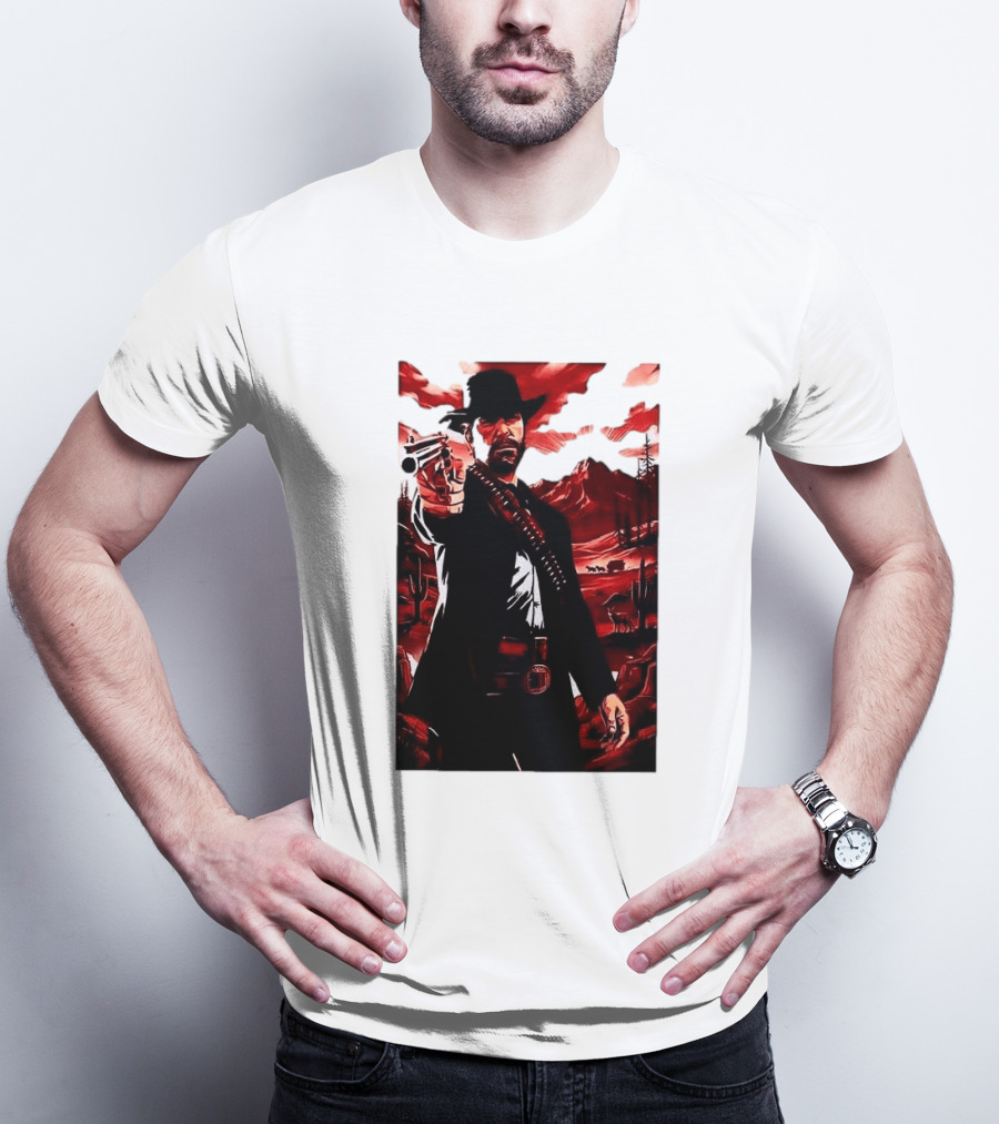 Red Dead Redemption 2 Cowboy Illustration Best Game Ever Made T-Shirt