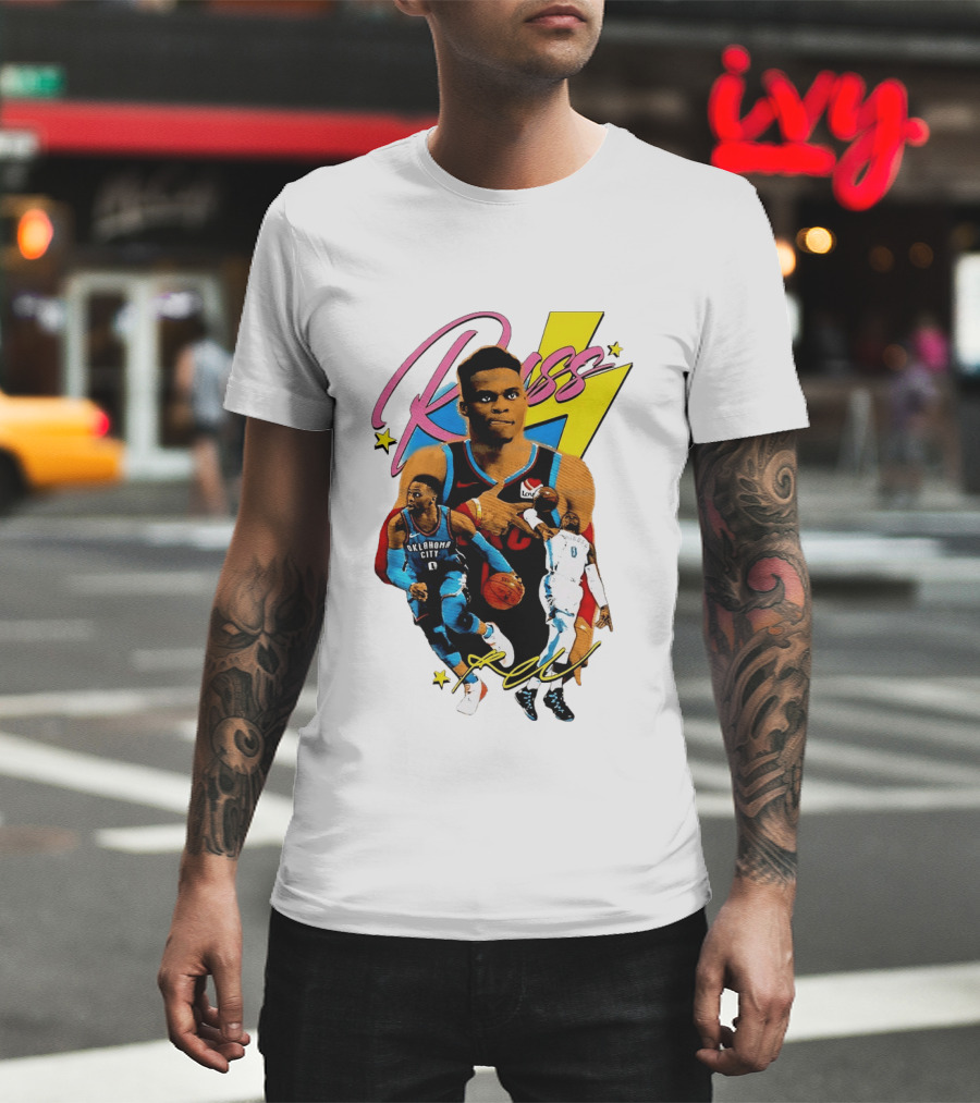 Russell Westbrook Oklahoma City Thunder NBA Russ Basketball Player Iconic Moments T-Shirt
