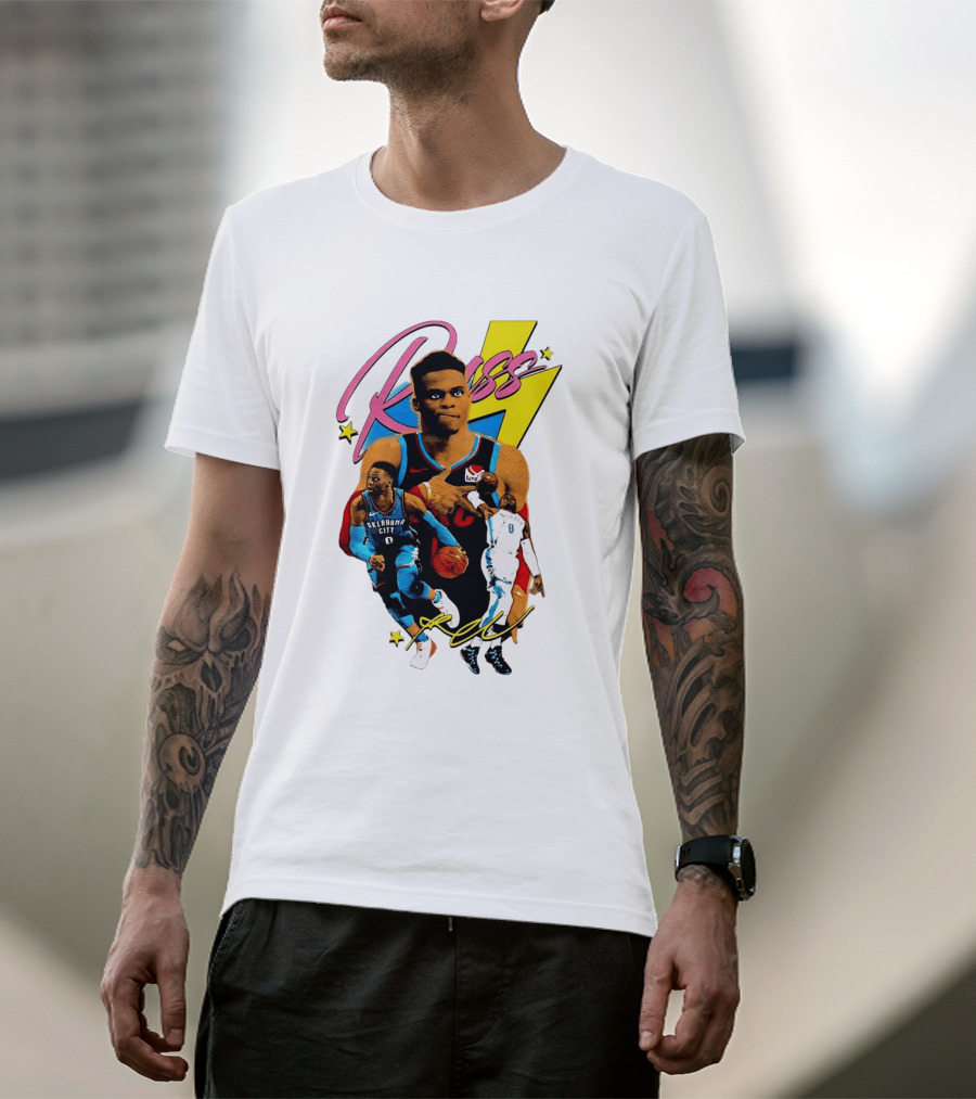 Russell Westbrook Oklahoma City Thunder NBA Russ Basketball Player Iconic Moments T-Shirt