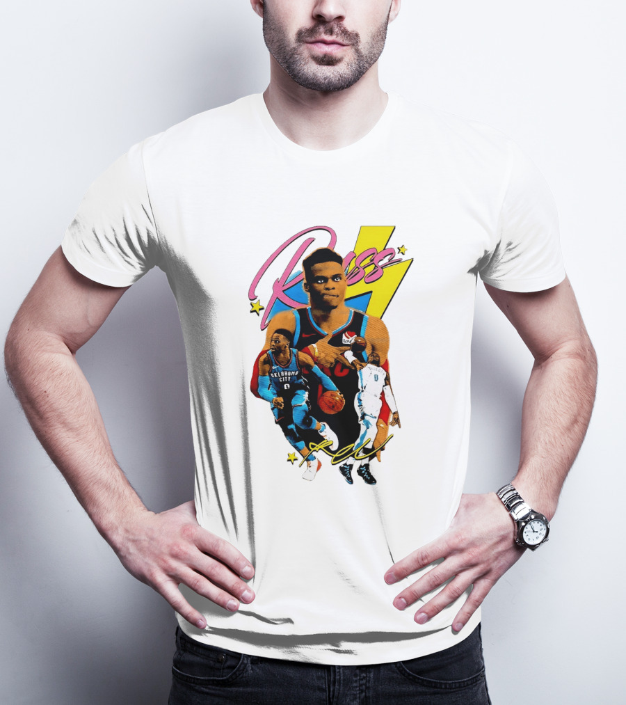 Russell Westbrook Oklahoma City Thunder NBA Russ Basketball Player Iconic Moments T-Shirt