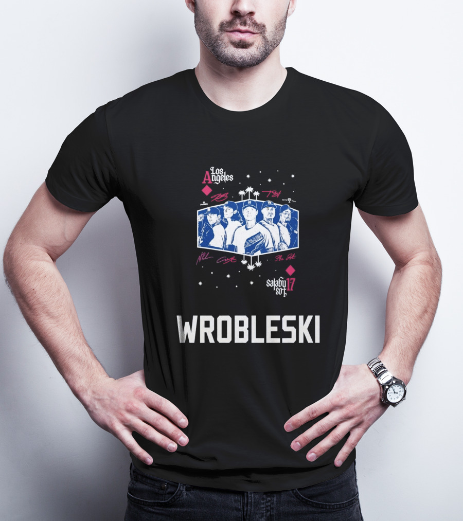 Los Angeles Dodgers 2026 Aces Wrobleski Team Players T-Shirt