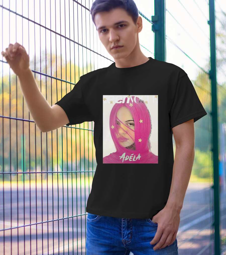 Teen Vogue Cover Adéla Pink Hair Star Accents T-Shirt