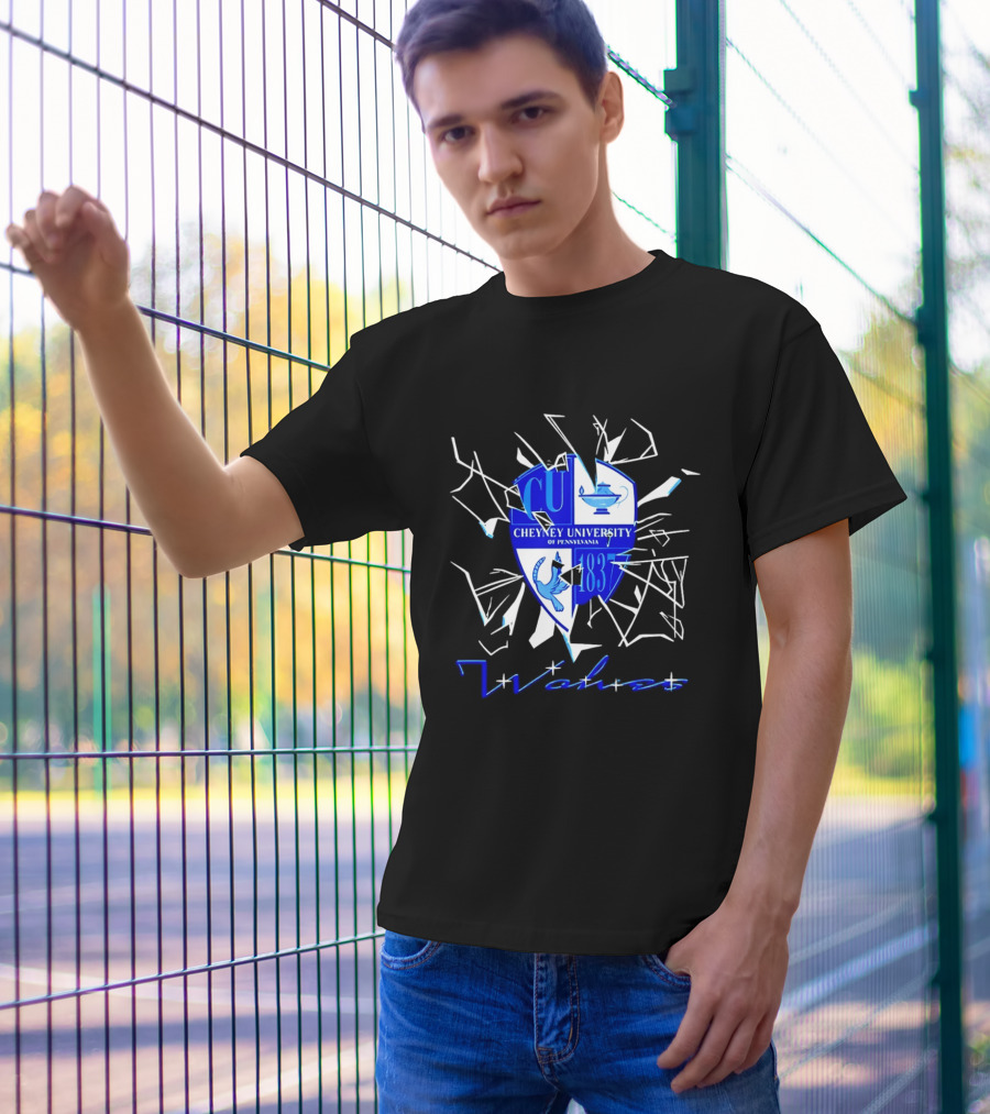 Cheyney University Pennsylvania 1837 Shattered Glass Wolves T-Shirt