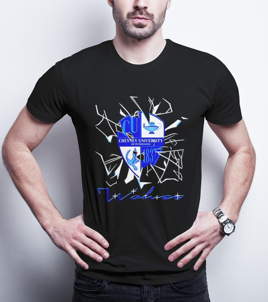 Cheyney University Pennsylvania 1837 Shattered Glass Wolves T-Shirt
