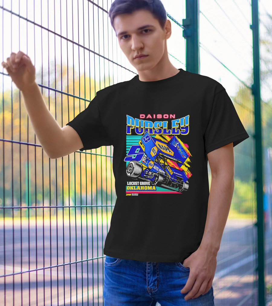Daison Pursley Locust Grove Oklahoma Sprint Car Racing 9 Team T-Shirt