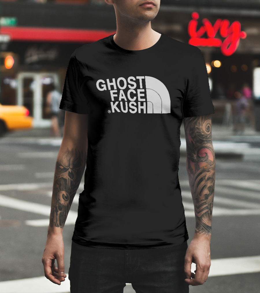 Ghost Face Kush North Face T-Shirt