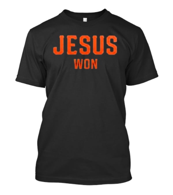 Giants Jesus Won San Francisco Orange Block Lettering T-Shirt