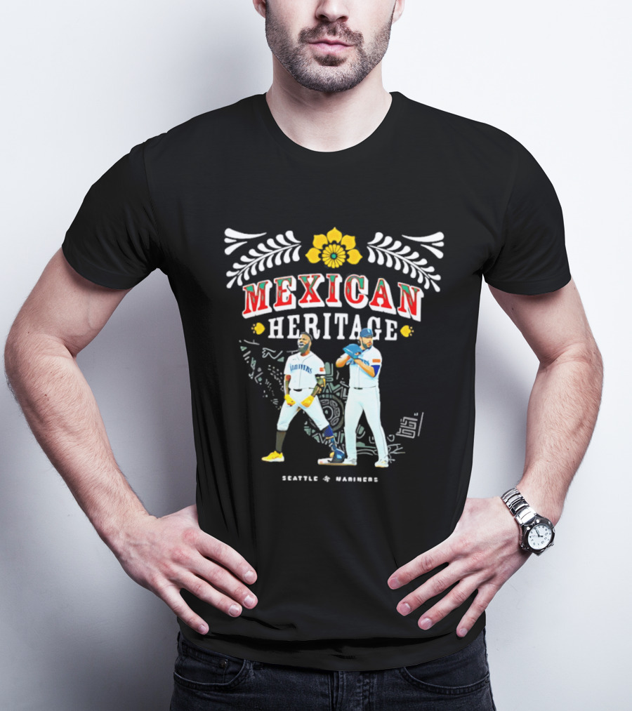 Mexican Heritage Seattle Mariners MLB Baseball Seattle To Sábado T-Shirt
