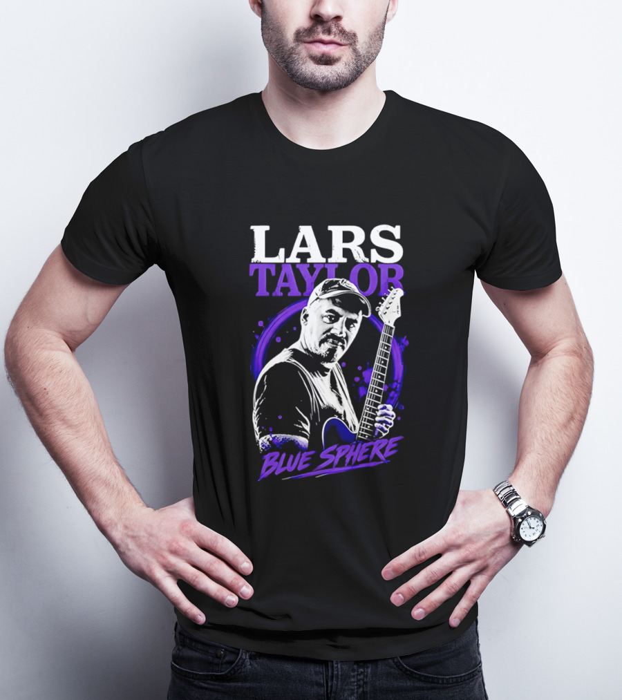 Lars Taylor Blue Sphere Smooth Jazz Guitarist T-Shirt