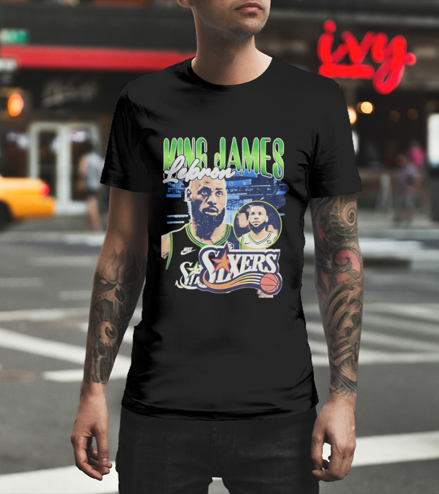 LeBron King James Sixers Philadelphia 76ers NBA Basketball Nike T-Shirt