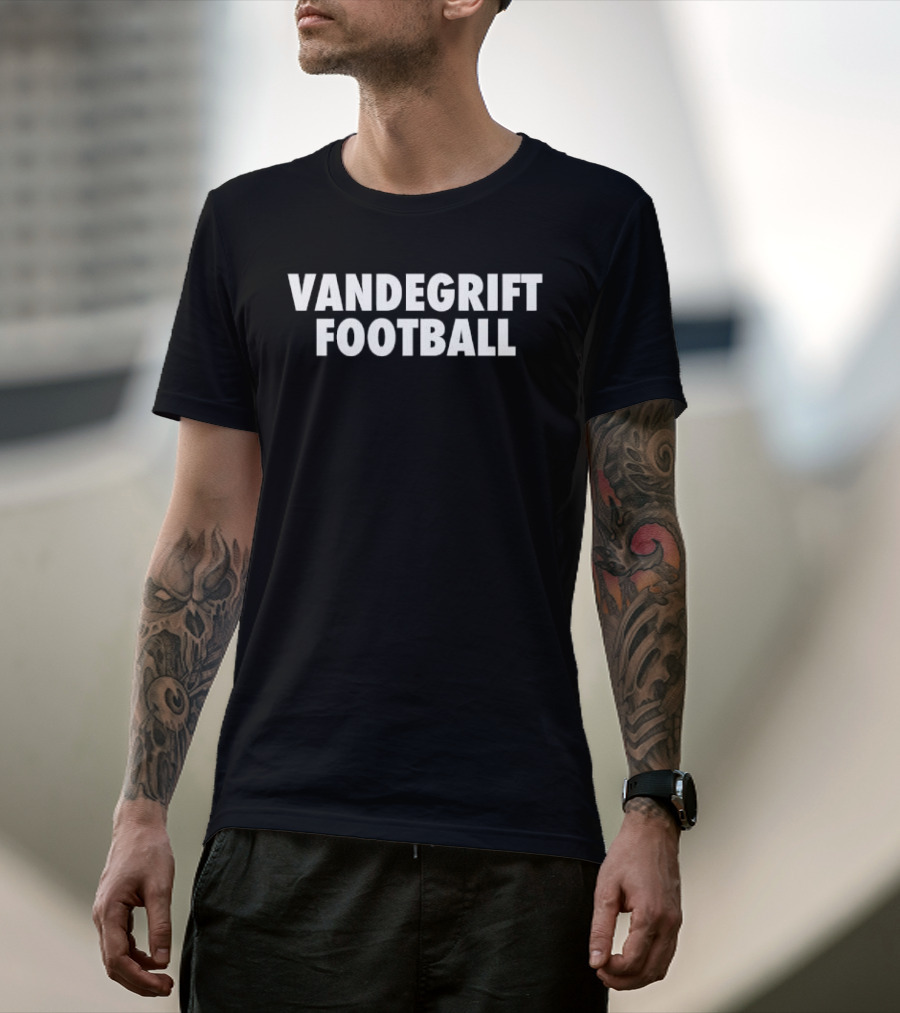 Vandegrift Football Block Lettering Stacked T-Shirt