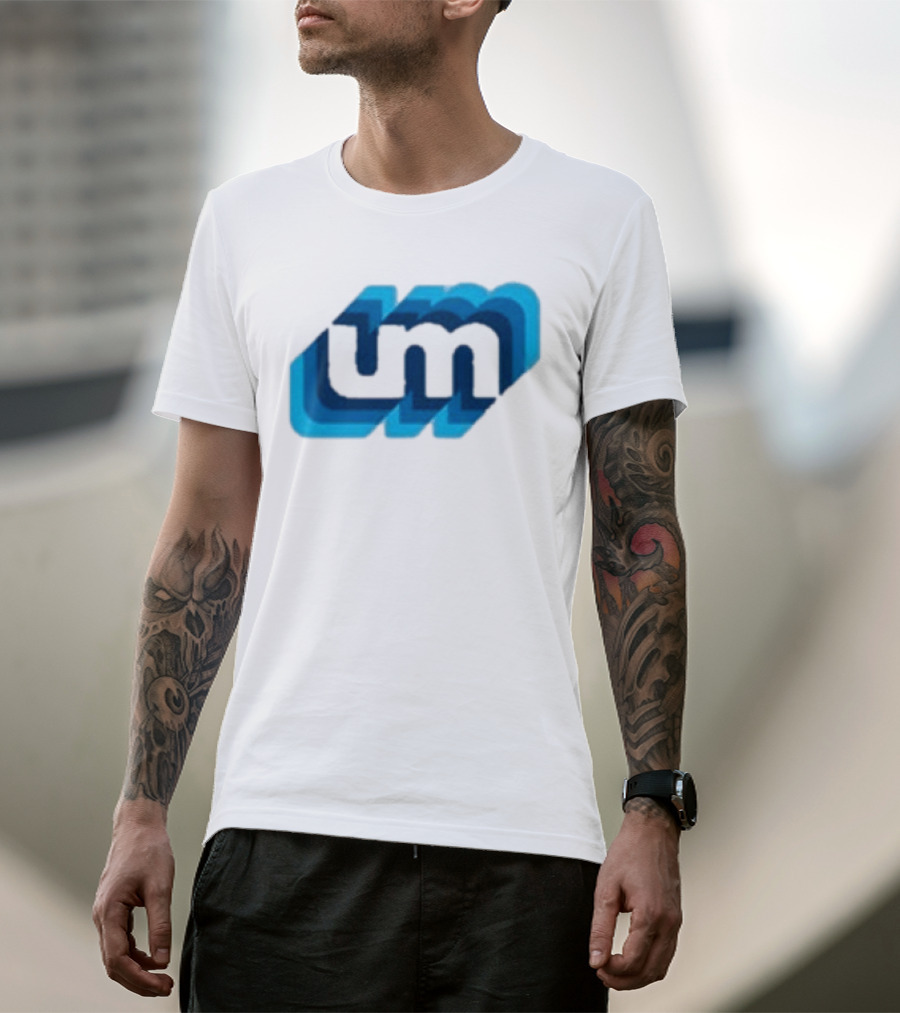 Umphrey's Mcgee Triple Wide Youth UM Overlapping Blue Letters T-Shirt