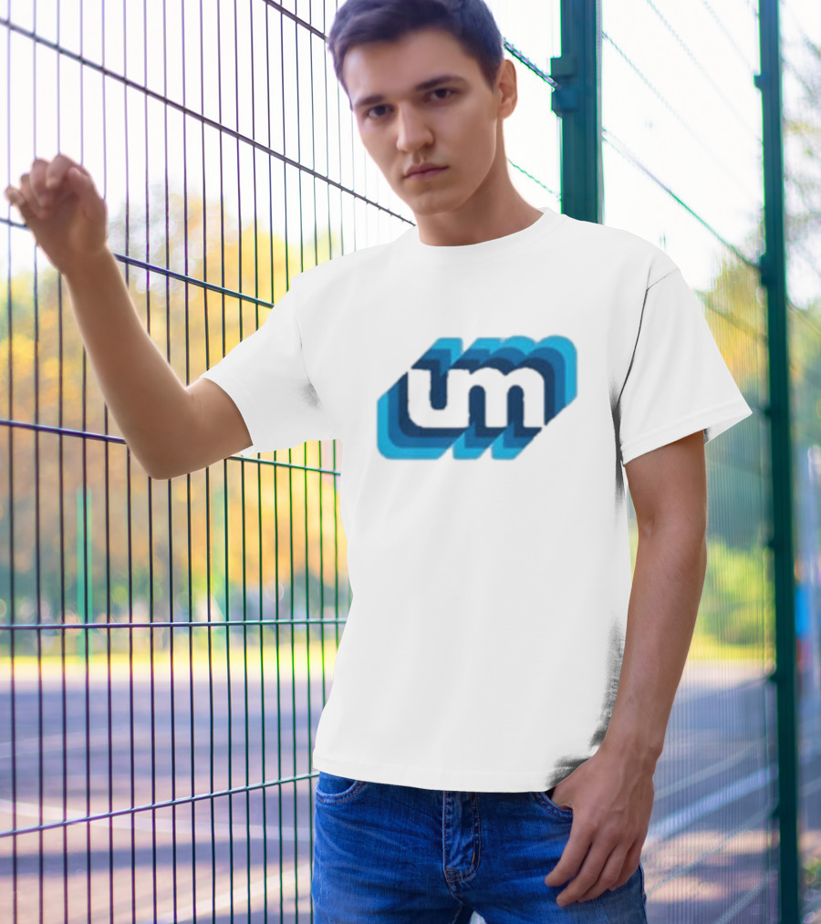 Umphrey's Mcgee Triple Wide Youth UM Overlapping Blue Letters T-Shirt