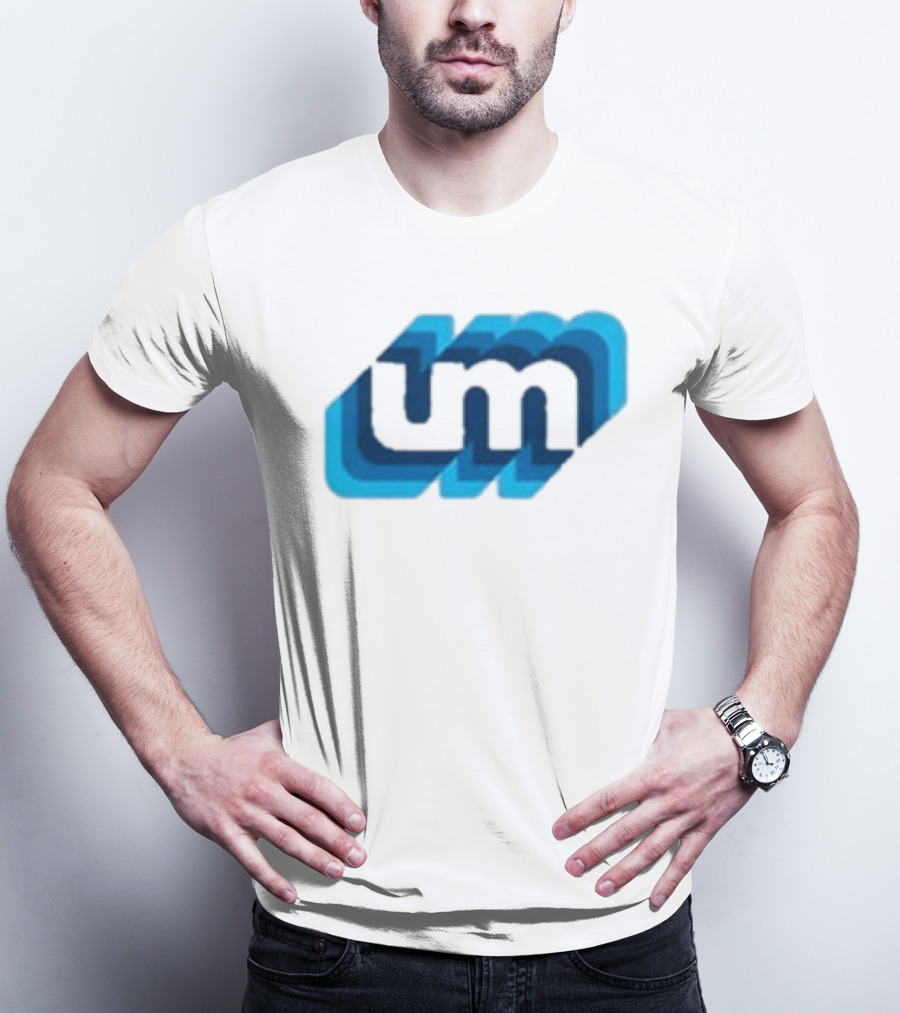 Umphrey's Mcgee Triple Wide Youth UM Overlapping Blue Letters T-Shirt