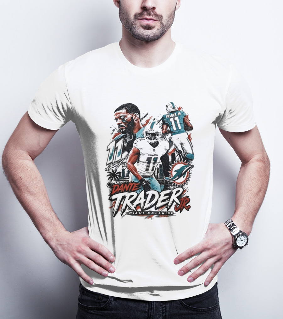Dante Trader Jr Miami Dolphins 11 Football 2026 T-Shirt