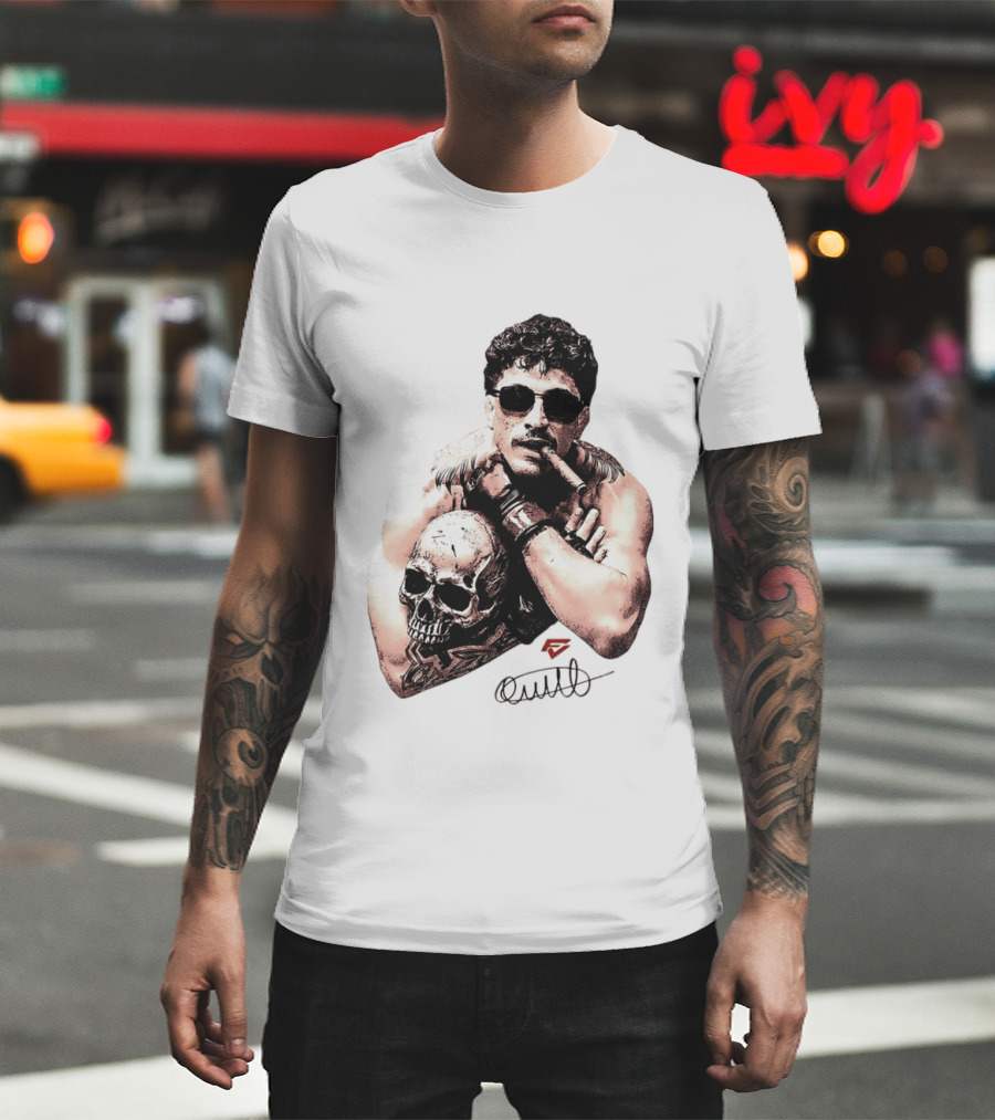 Smokilld Smokebreak Skull Tattoo Sunglasses Cigar T-Shirt