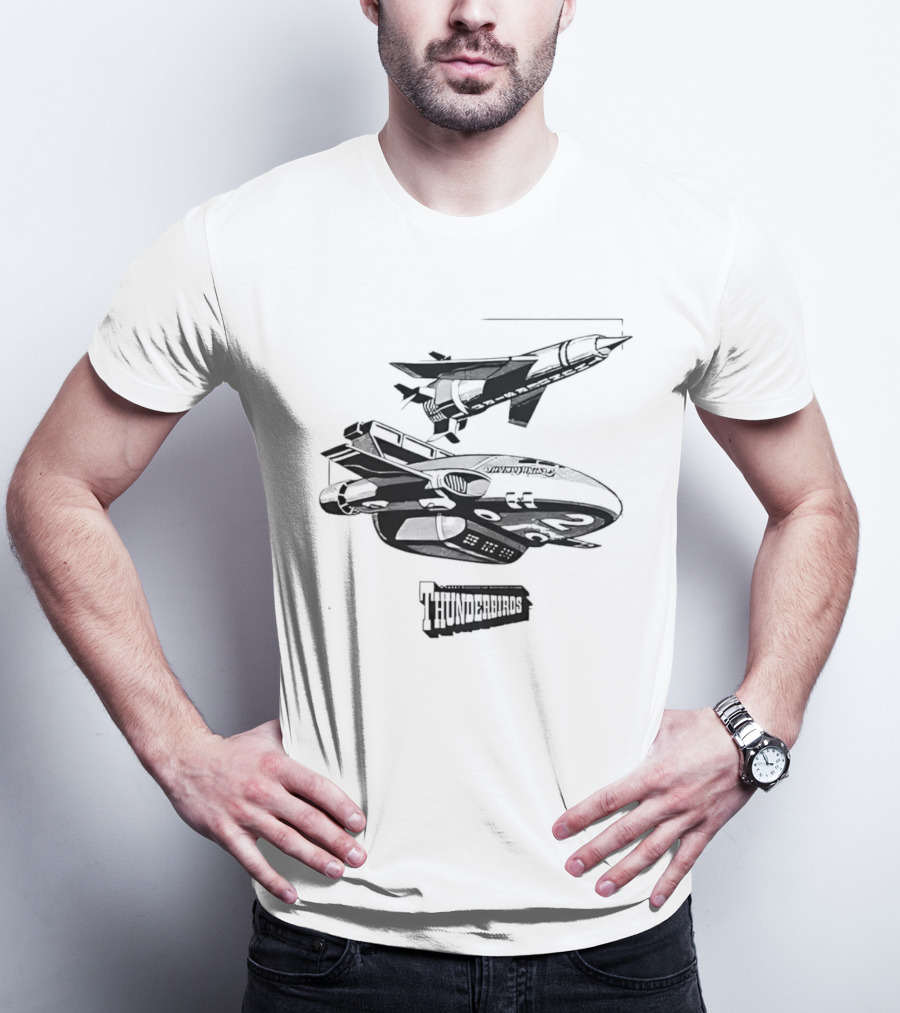 Thunderbirds Rocket Spacecraft Flying Line T-Shirt