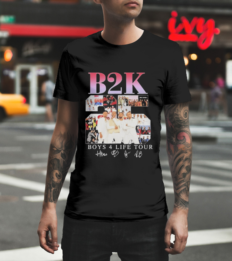 B2K 25th Anniversary Boys 4 Life Tour Signatures R&B Band T-Shirt