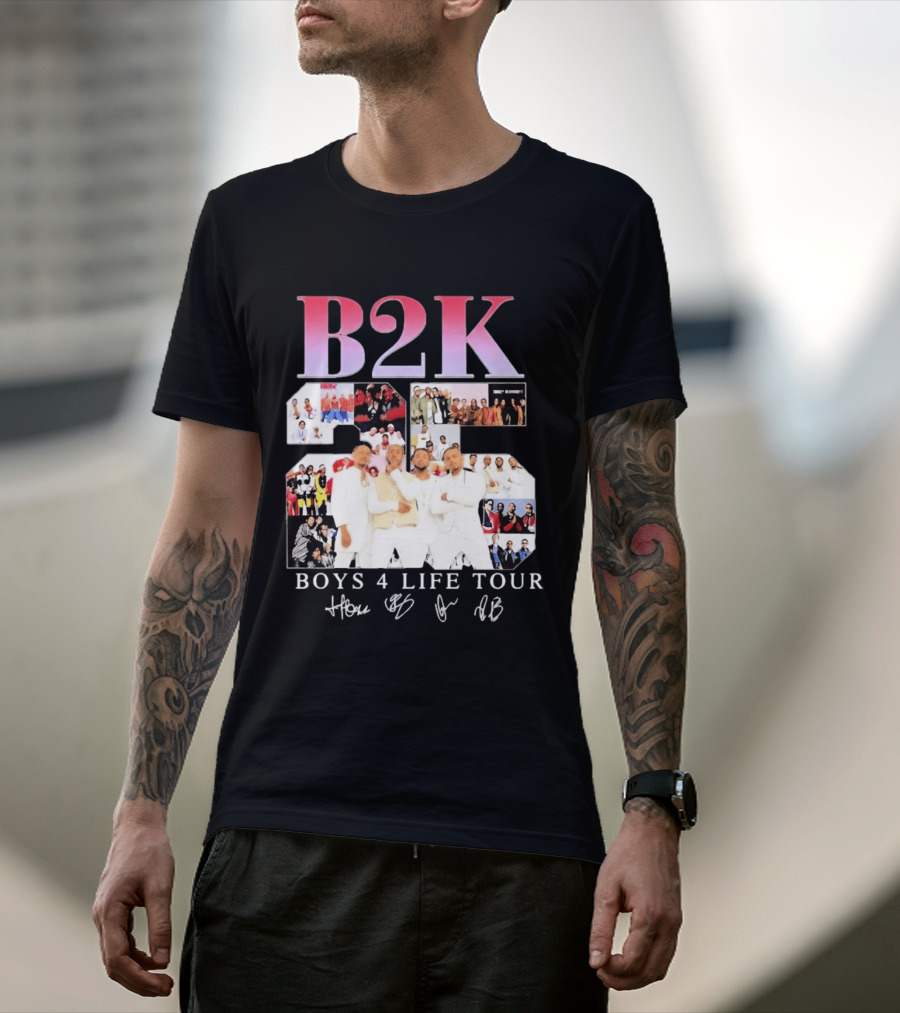 B2K 25th Anniversary Boys 4 Life Tour Signatures R&B Band T-Shirt