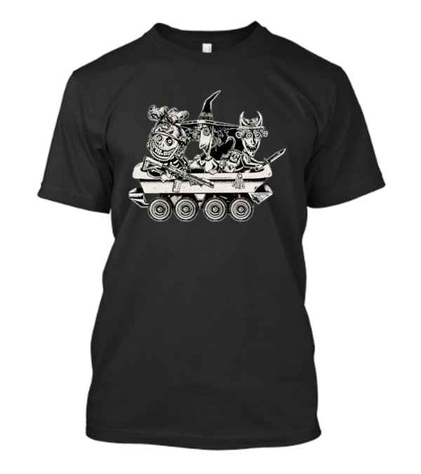 Lock Shock Barrel Tactical Bathtub Tank Black White Cartoon T-Shirt