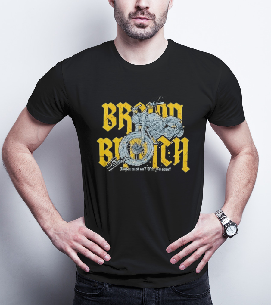 Broom Broom Is It Turned On Are You Sure Grey Motorcycle Distressed T-Shirt