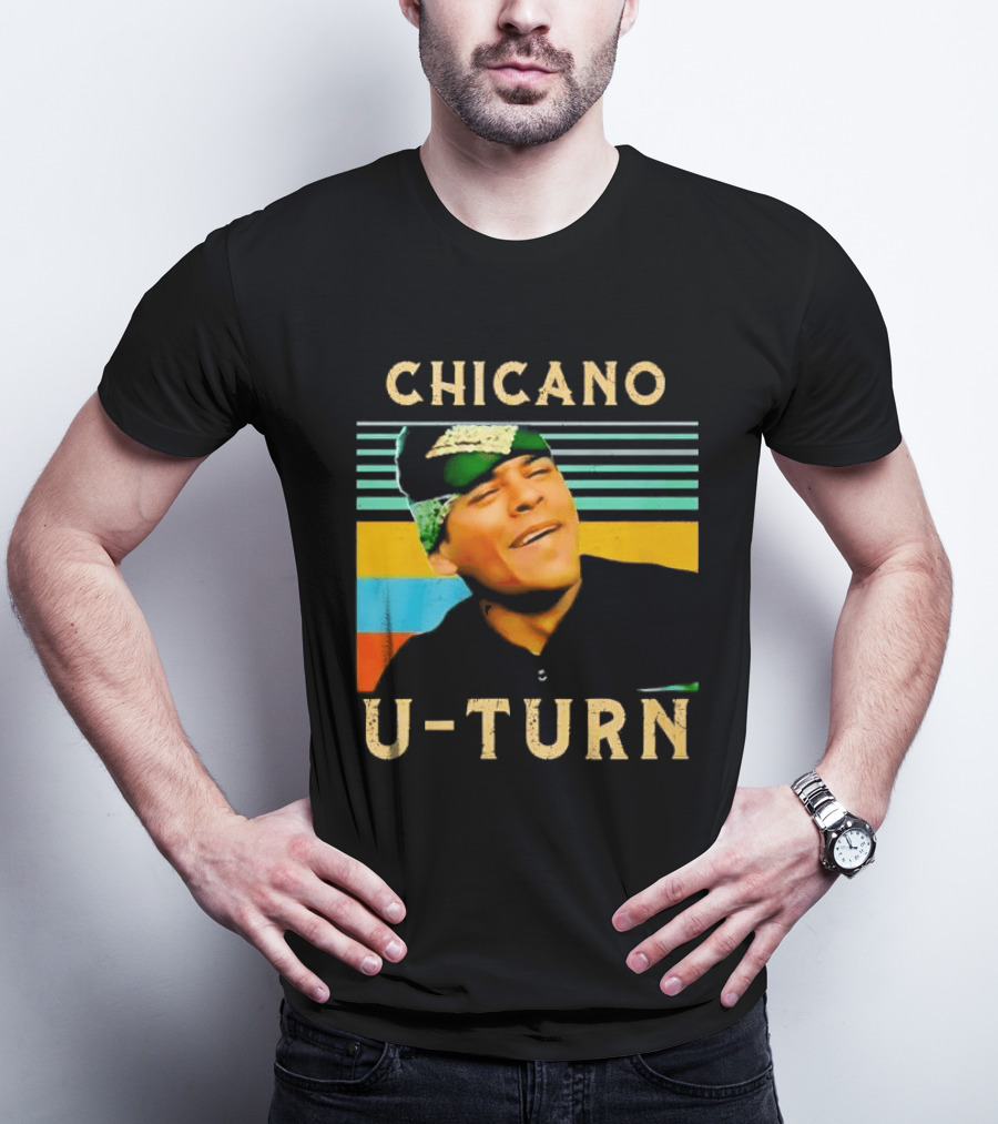 Chicano U Turn Sunset Stripes Smiling Man Bandana T-Shirt