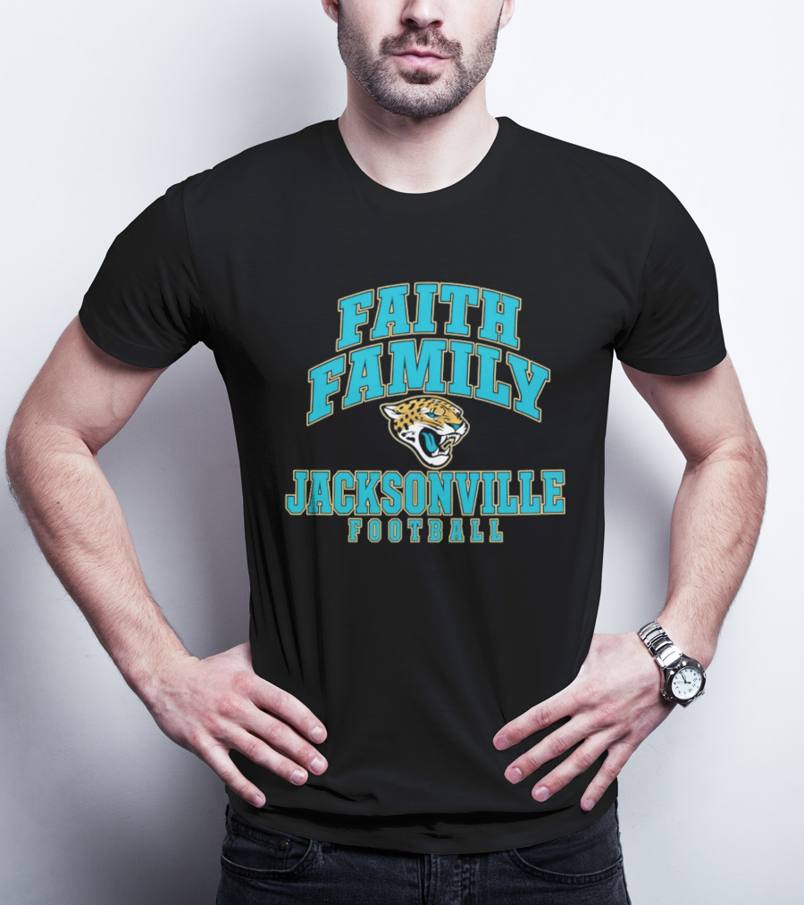 Faith Family Jacksonville Football Snarling Head Profile T-Shirt