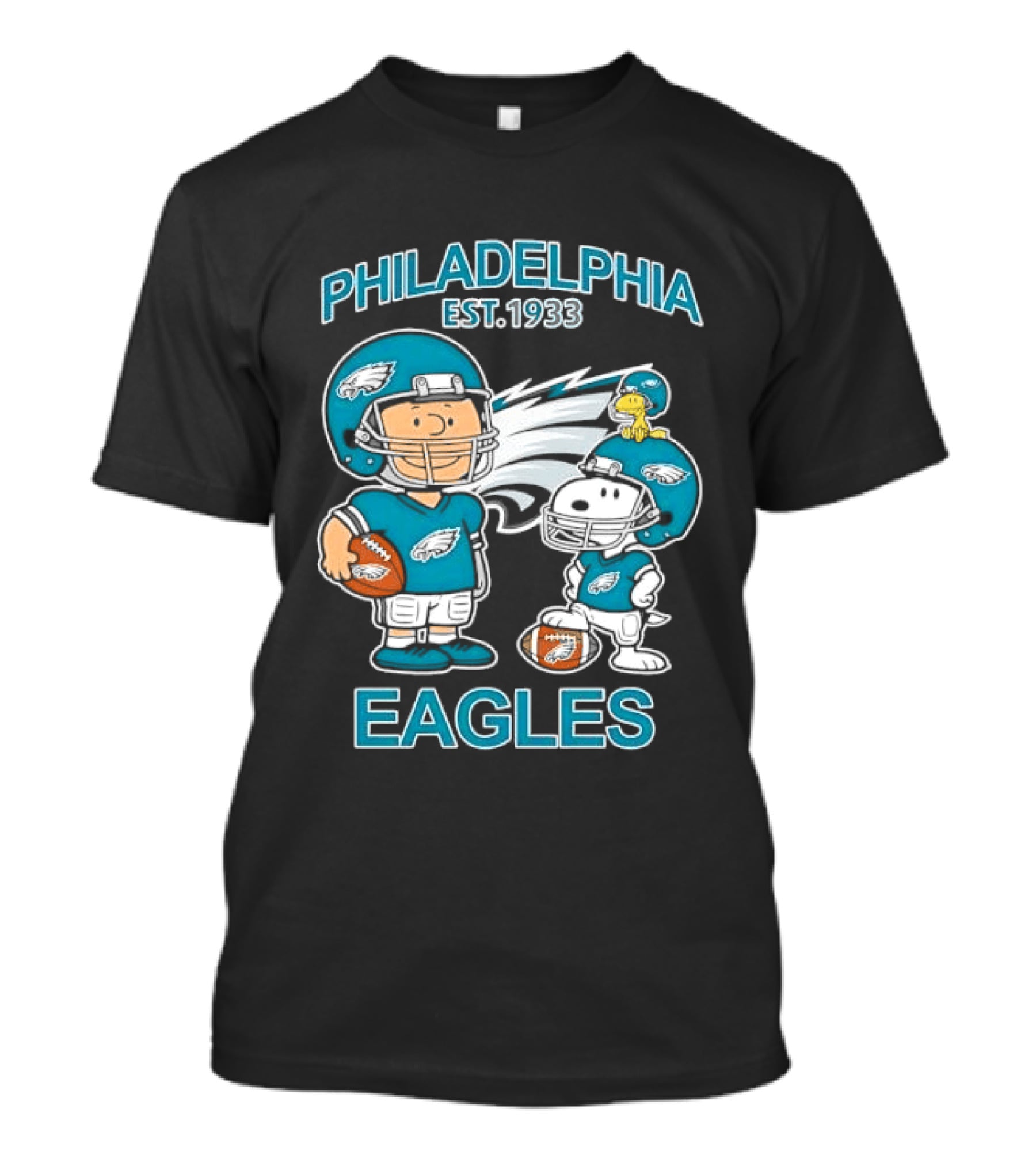 Philadelphia Eagles Est 1933 Characters Football Uniforms T-Shirt