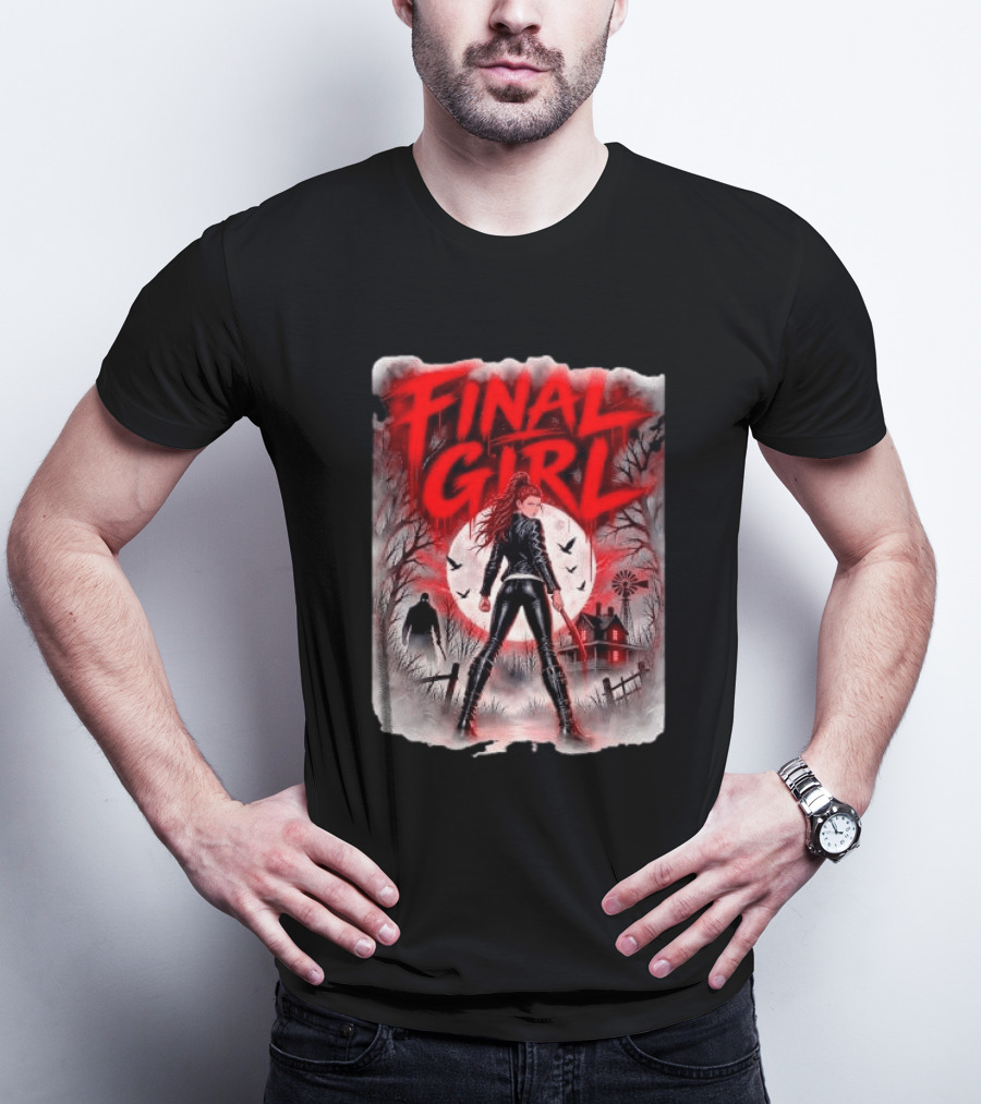 Final Girl Leather Jacket Bloody Bat Full Moon House T-Shirt