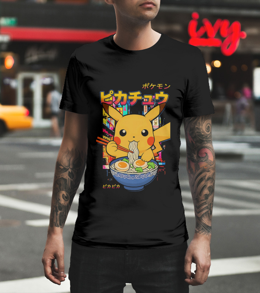Pika Ramen Pikachu Pokémon Noodles Japan T-Shirt
