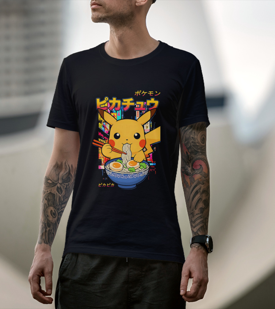Pika Ramen Pikachu Pokémon Noodles Japan T-Shirt