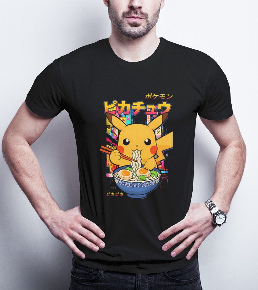 Pika Ramen Pikachu Pokémon Noodles Japan T-Shirt