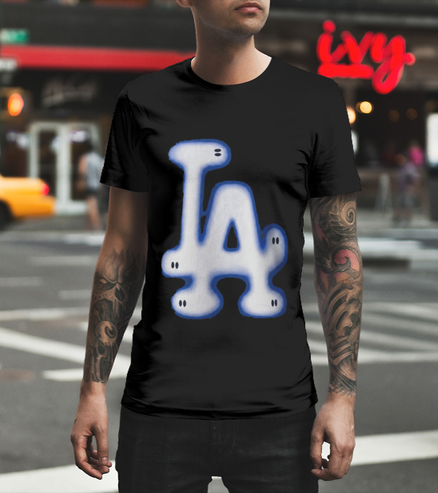 LA Dodgers Blue Ghost Airbrush T-Shirt
