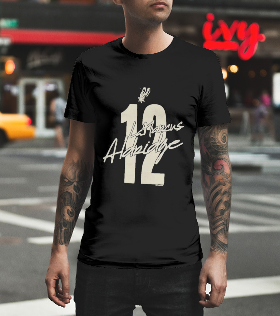 San Antonio Spurs LaMarcus Aldridge 12 NBA 2010s T-Shirt