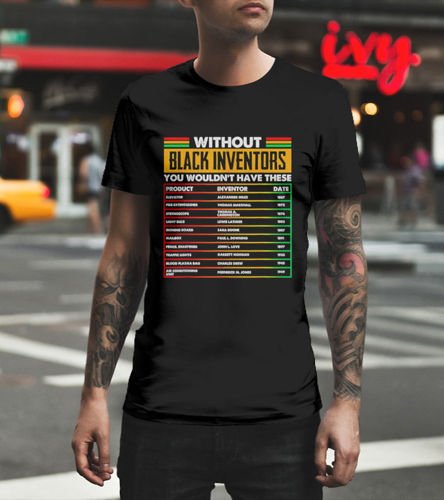 Without Black Inventors You Wouldn't Have Elevators Fire Extinguishers Stethoscopes And More T-Shirt