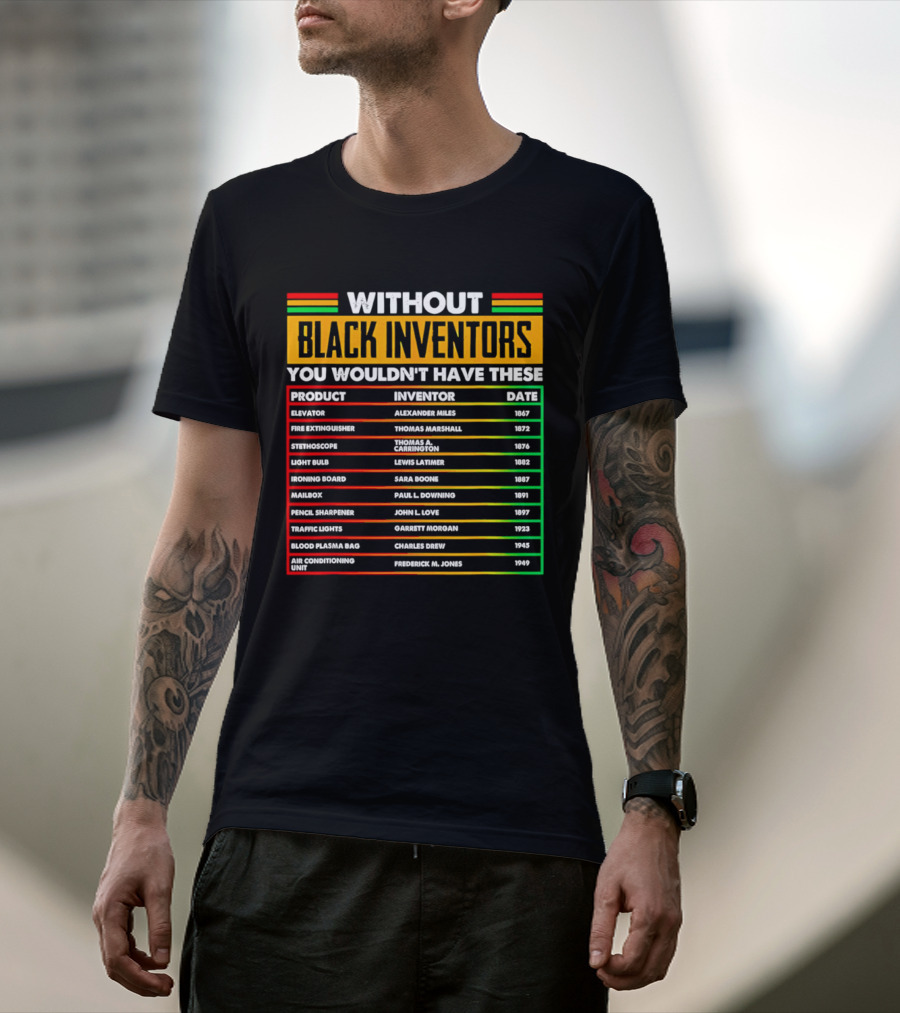 Without Black Inventors You Wouldn't Have Elevators Fire Extinguishers Stethoscopes And More T-Shirt