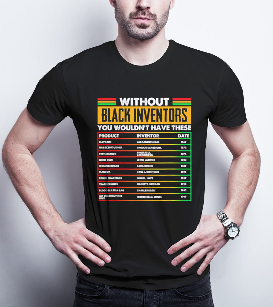 Without Black Inventors You Wouldn't Have Elevators Fire Extinguishers Stethoscopes And More T-Shirt