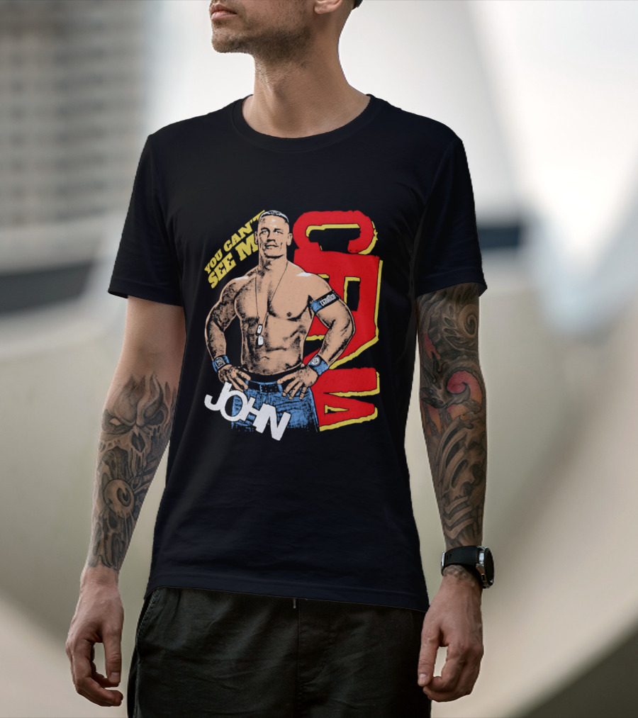 You Can't See Me John Cena Retro Style WWE Fan Favorite T-Shirt