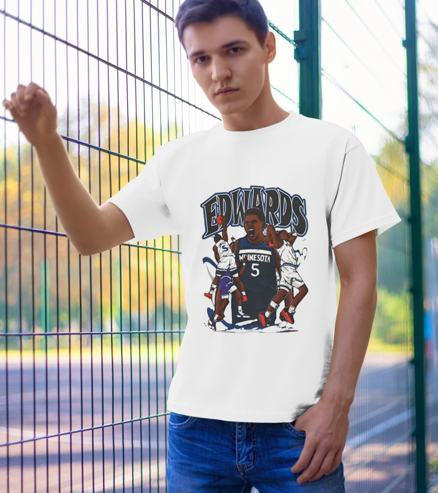 Minnesota Edwards Basketball Cartoon 5 T-Shirt