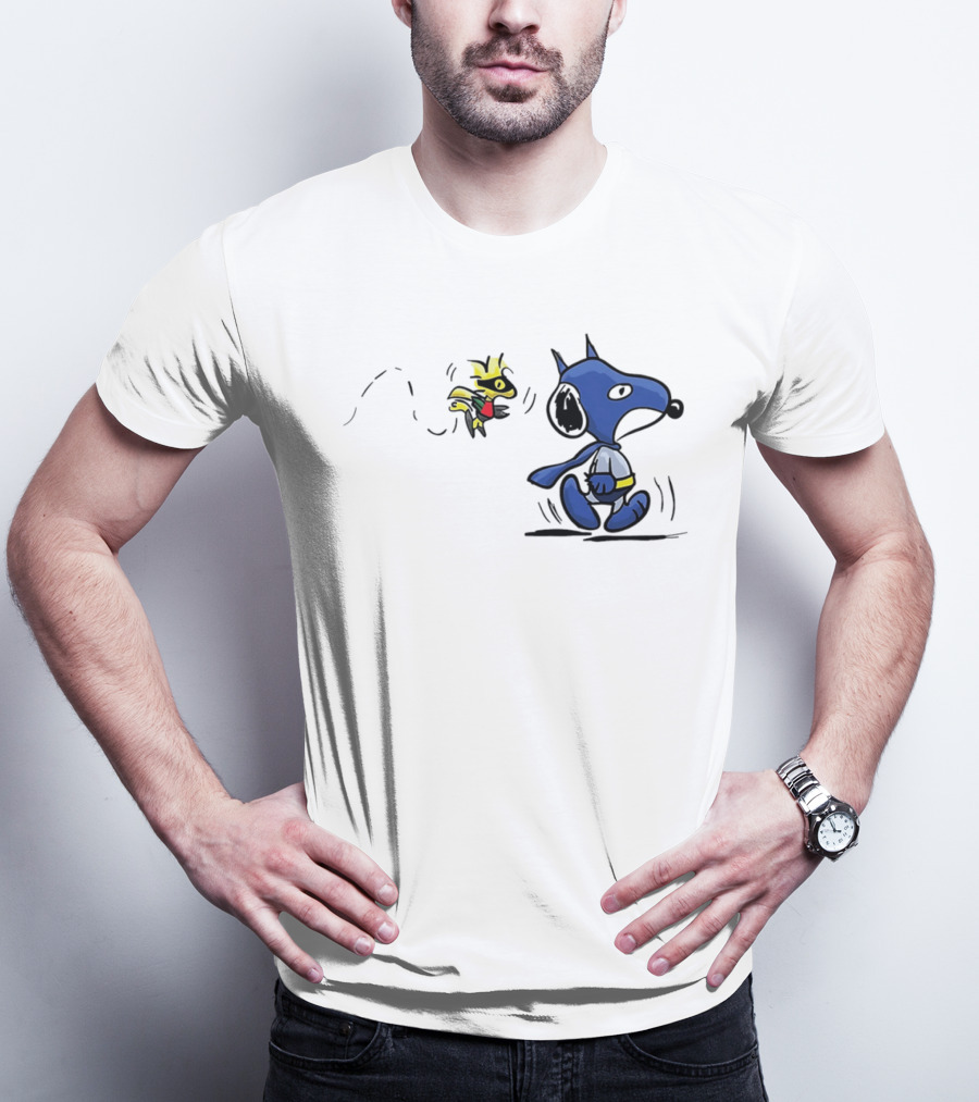 Batman Snoopy And Robin Woodstock DC Peanuts T-Shirt