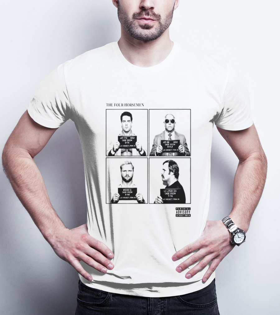 The Four Horsemen Ric Flair Tully Blanchard Arn Anderson Ole Anderson Shot Parental Advisory T-Shirt