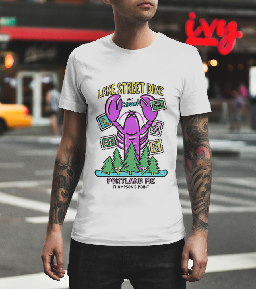 Lake Street Dive Couch Lobster Portland ME Thompson's Point August 19 20 2023 T-Shirt