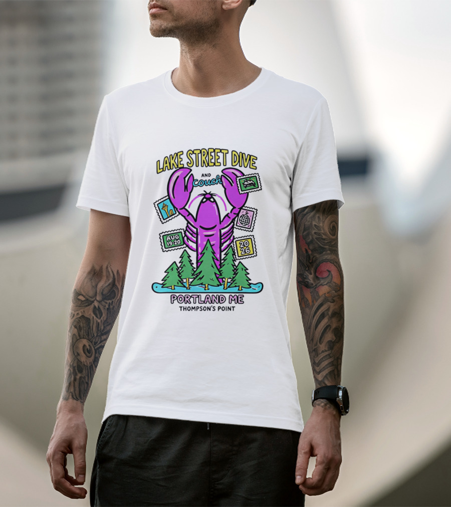 Lake Street Dive Couch Lobster Portland ME Thompson's Point August 19 20 2023 T-Shirt