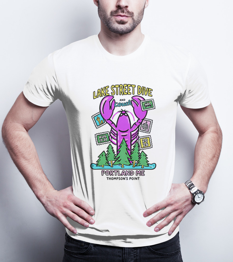 Lake Street Dive Couch Lobster Portland ME Thompson's Point August 19 20 2023 T-Shirt