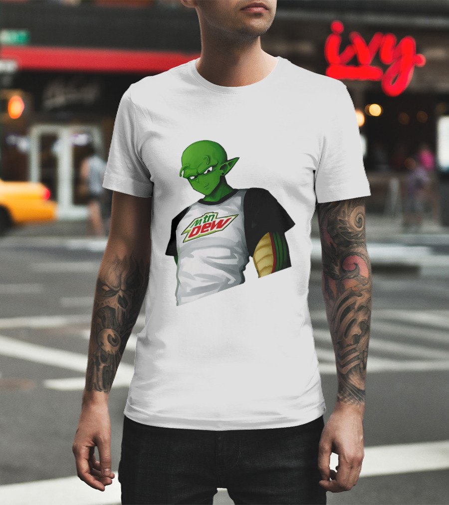 Piccolo Dragon Ball Z Character In Mtn Dew T-Shirt