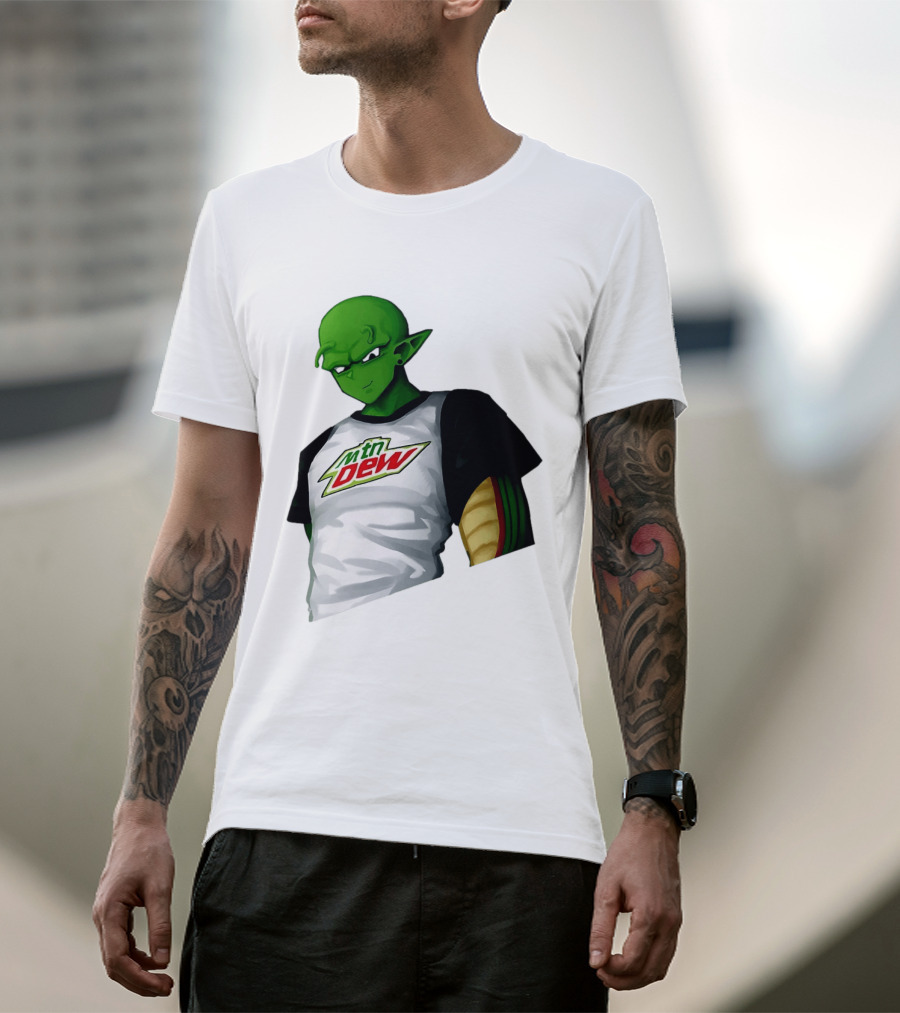 Piccolo Dragon Ball Z Character In Mtn Dew T-Shirt