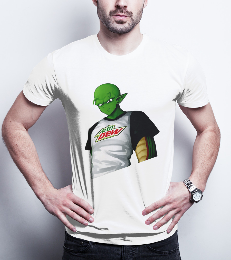 Piccolo Dragon Ball Z Character In Mtn Dew T-Shirt